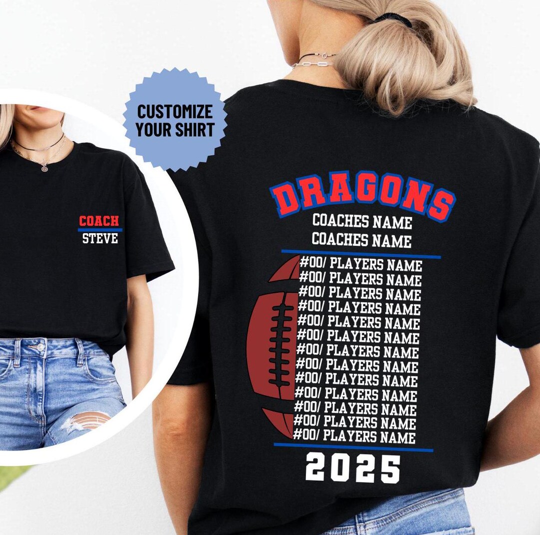Custom Football Coach Shirt, Personalized Team Gift - Etsy