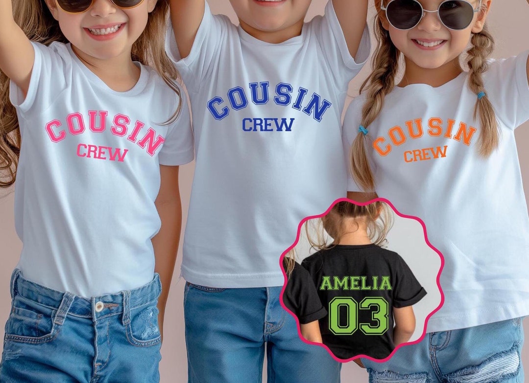 Personalized Kids Crew Shirts for Summer Gift, Cousin Shirts, Cousin Reunion Shirt, Cousins Crew ...