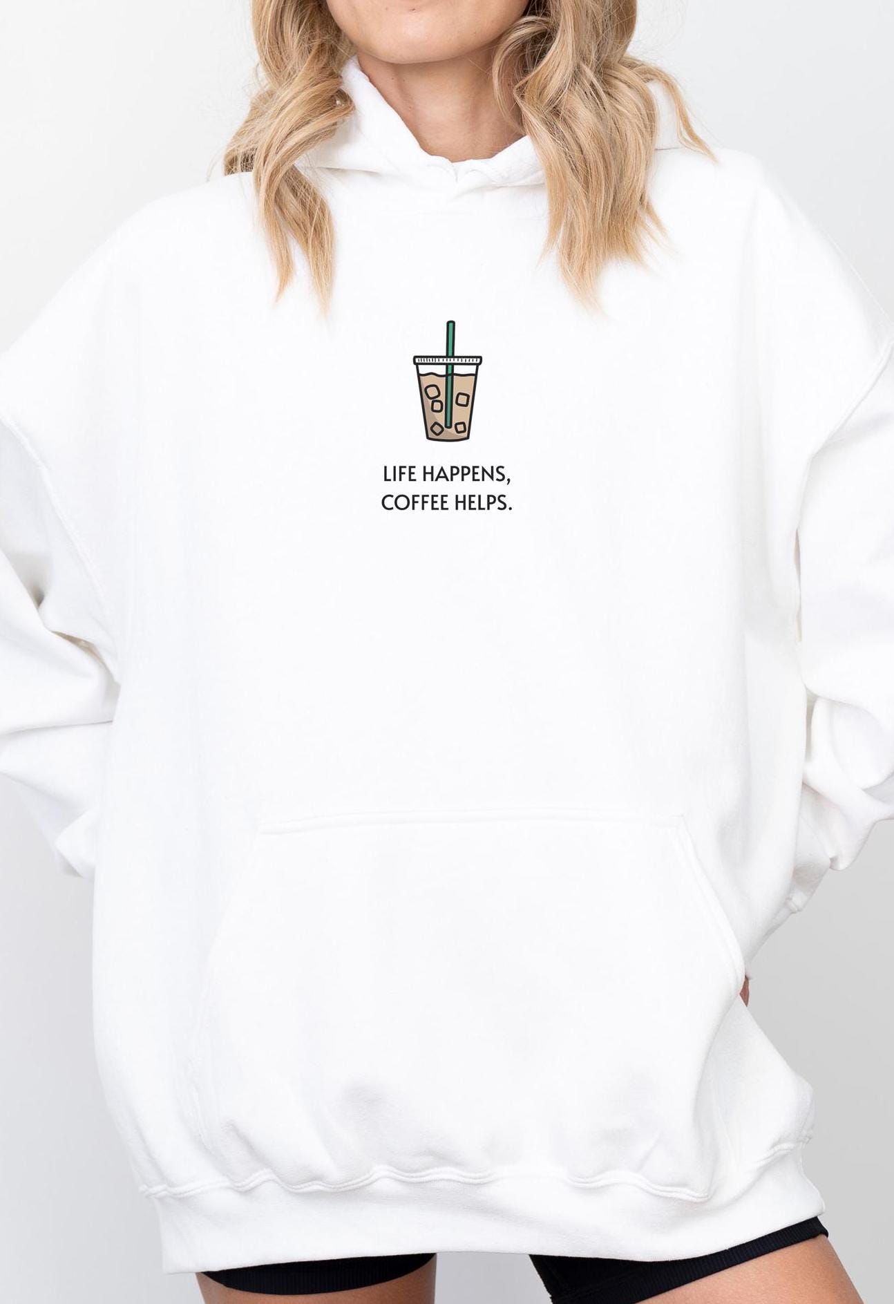 Iced Coffee Hoodie | Minimalist Graphic Sweatshirt, Coffee Lover Gift ...
