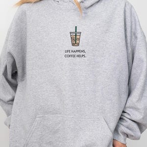 Iced Coffee Hoodie | Minimalist Graphic Sweatshirt, Coffee Lover Gift ...