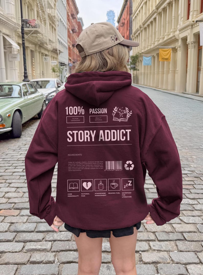 Story Addict Hoodie, Booktok Reader Sweatshirt, Literary Gift - Etsy