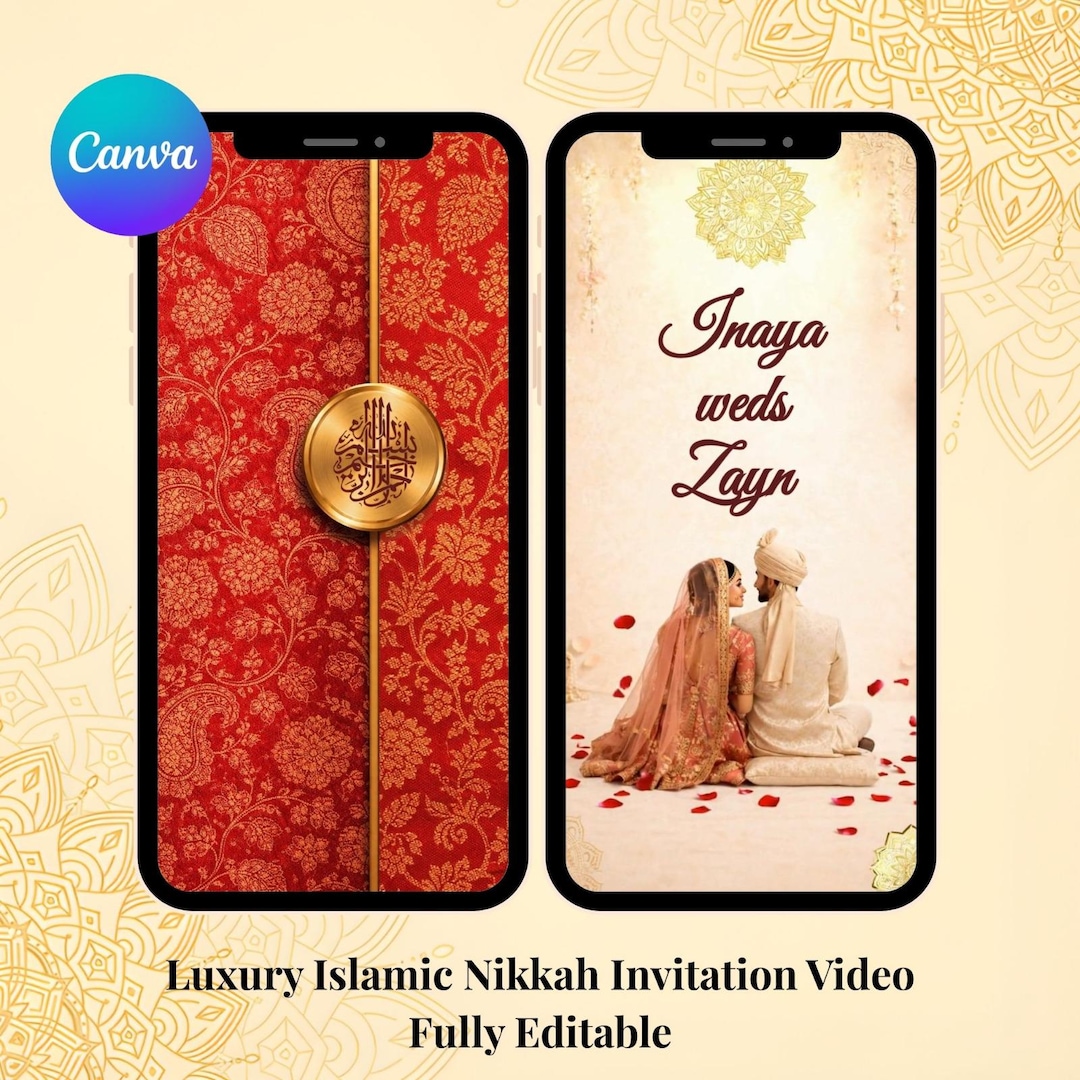 Editable Nikkah Invitation Video | Islamic Wedding Template | Nikkah ...