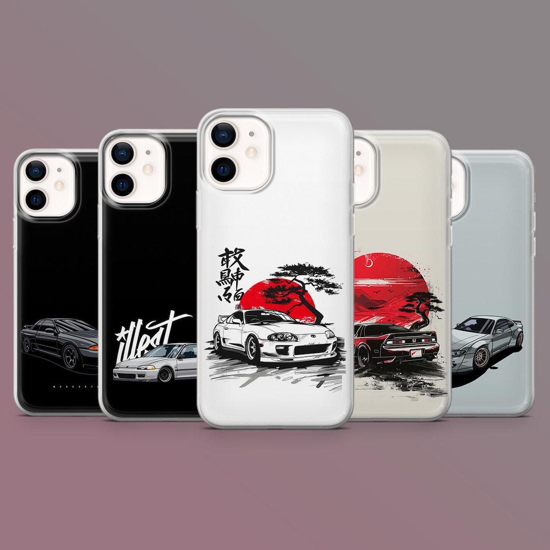 JDM Phone Case Japan Cars Cover for iPhone 16, 15, 14, 13, 12, Samsung ...