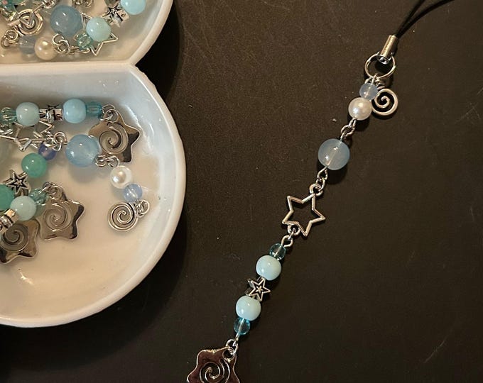 Blue Star Phone Charm - Etsy