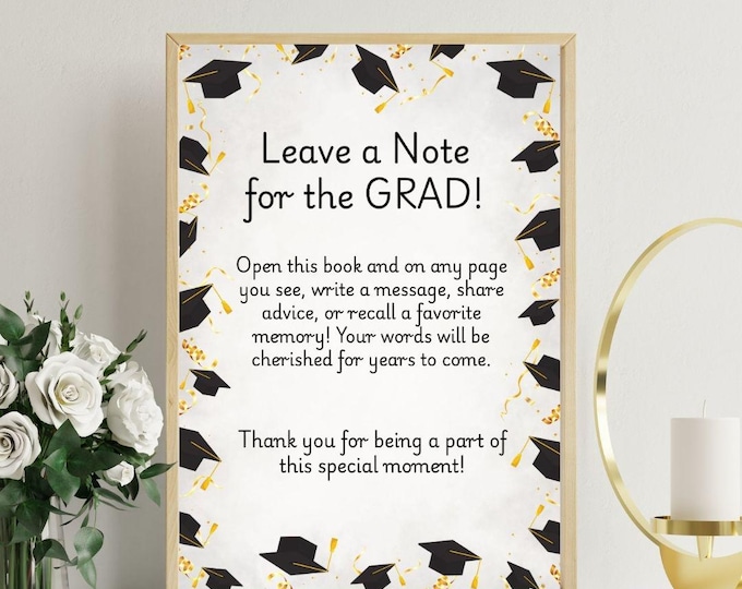 Graduation Memory Book Sign - Graduation Party Idea - Memory Book Sign ...