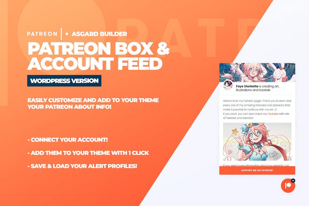 Patreon Box and About Feed – Easy-to-customize Wordpress Plugin for ...