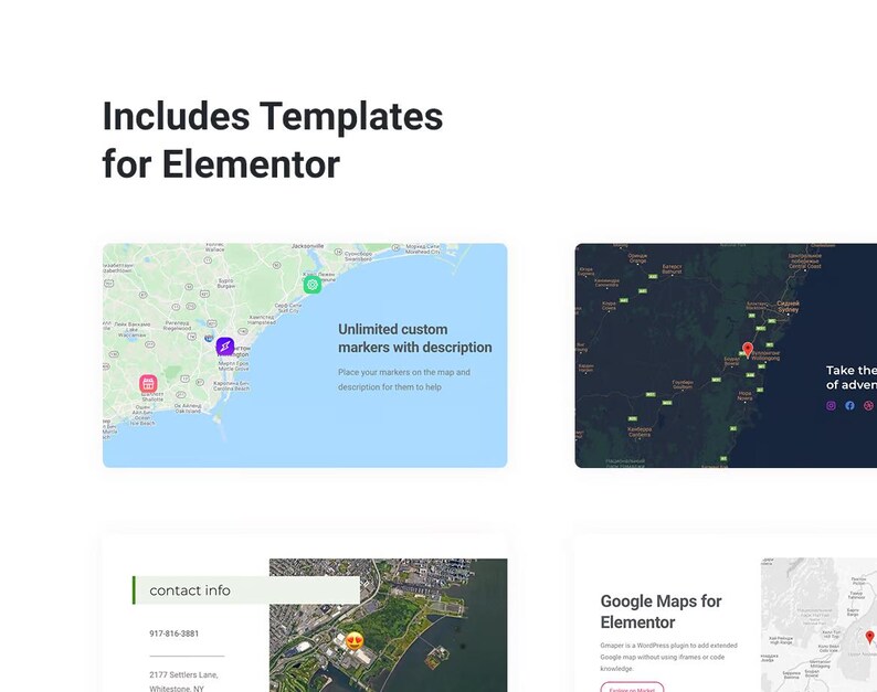 Google Maps Plugin for Elementor - Etsy