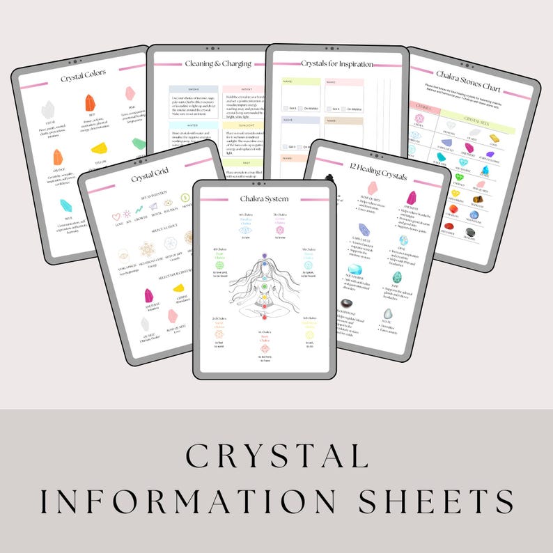 Crystal Journal| Crystal Digital Chart| Crystal Planner| Crystal Guide ...