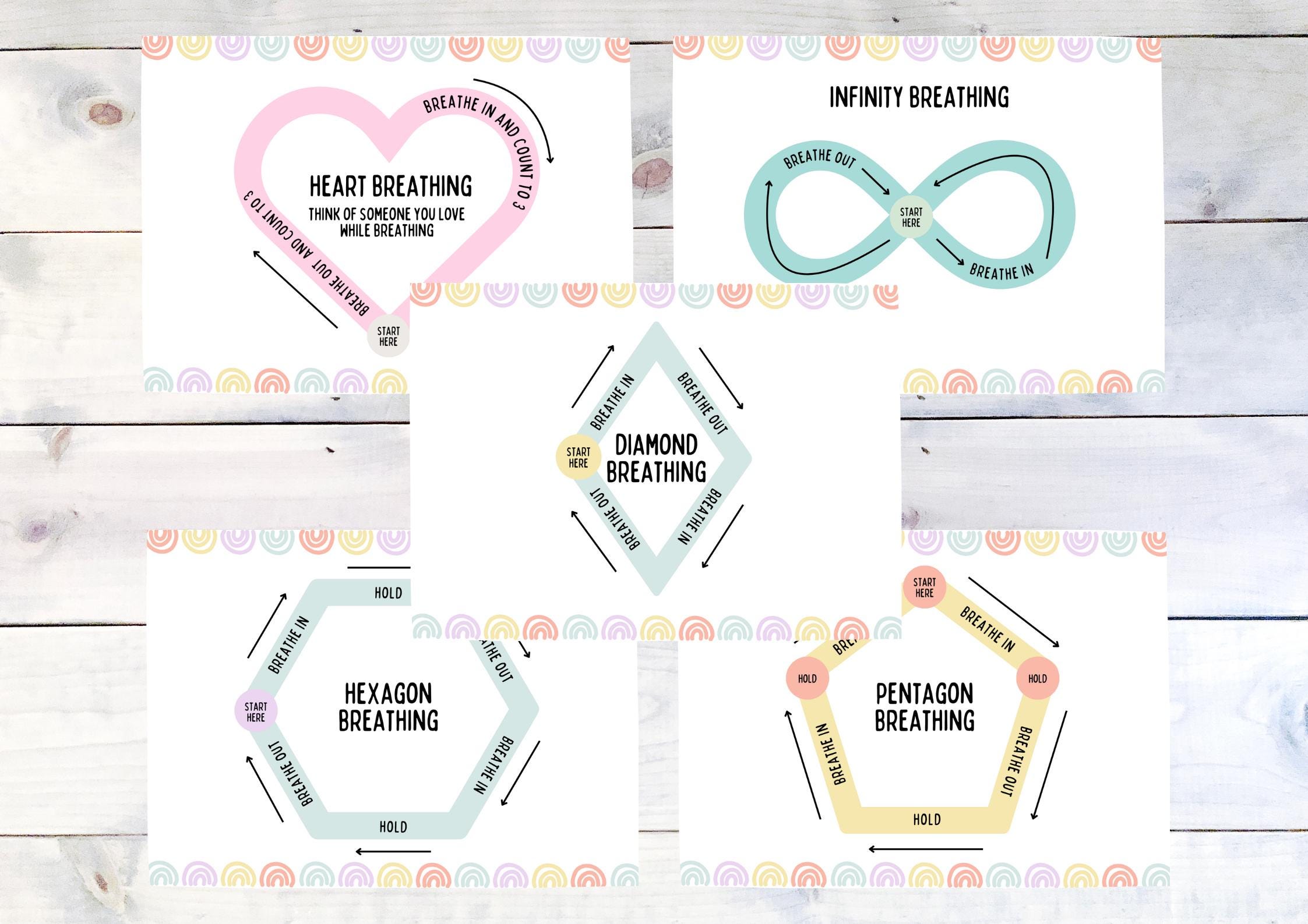 Printable Mindfulness Breathing Exercise Cards for Kids| Calm Down ...