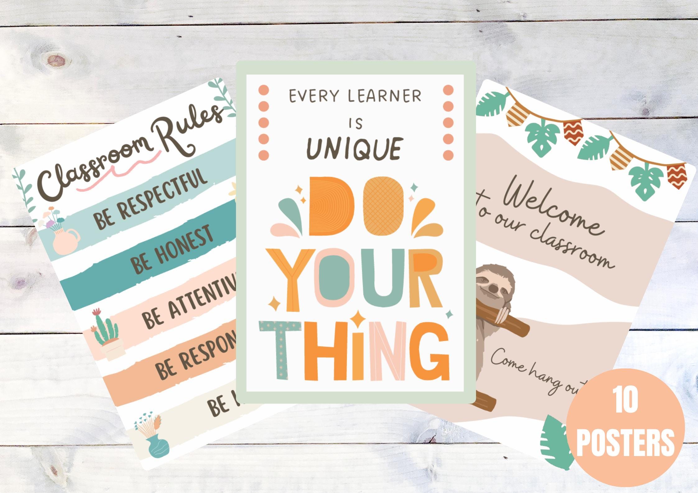 10 Calm Classroom Posters Classroom Decor Welcome Groovy Classroom ...