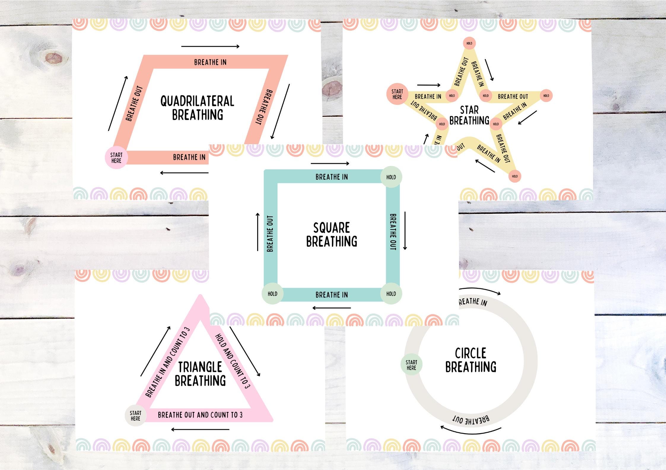 Printable Mindfulness Breathing Exercise Cards for Kids| Calm Down ...