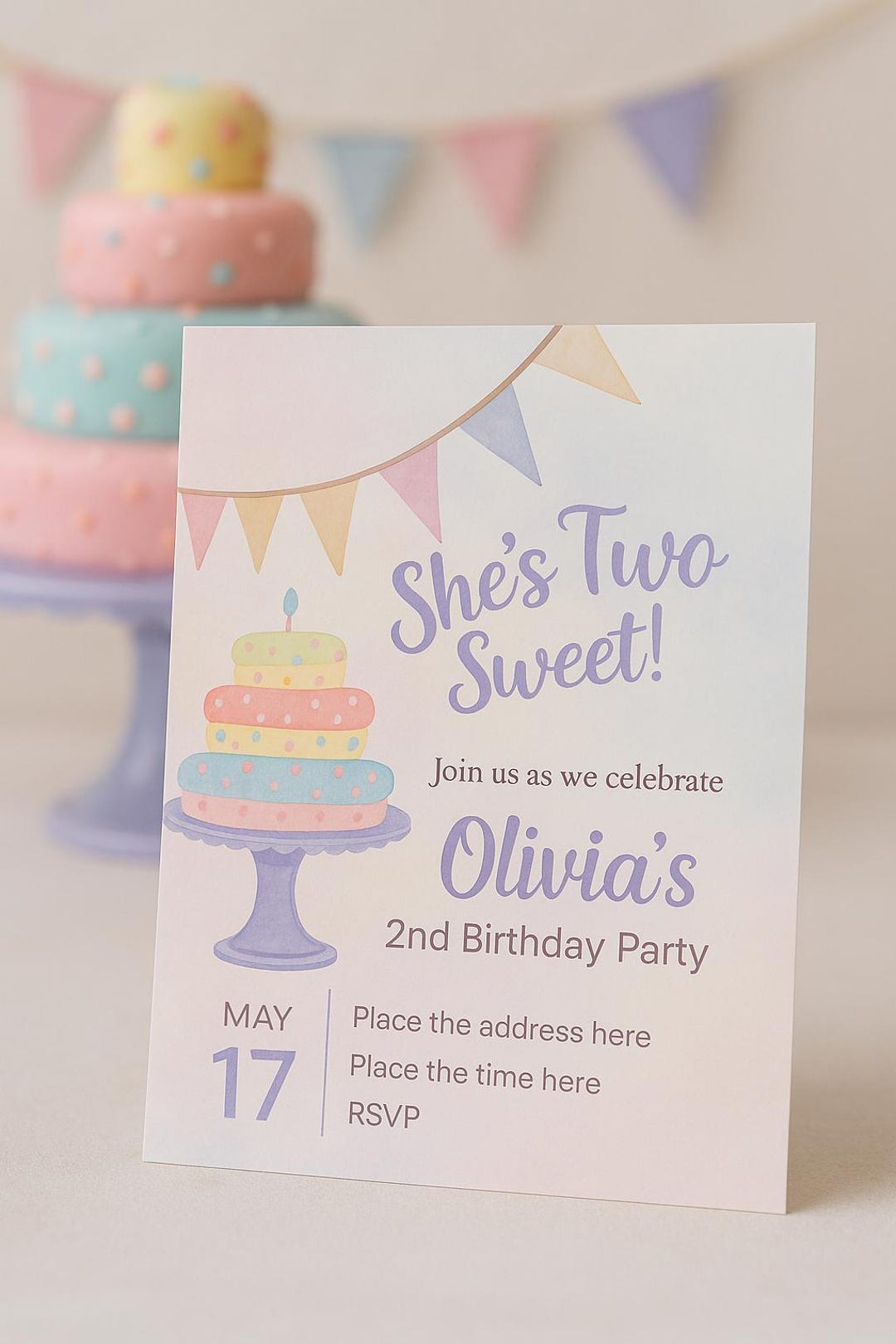 Two Sweet - Birthday Invitation - Etsy