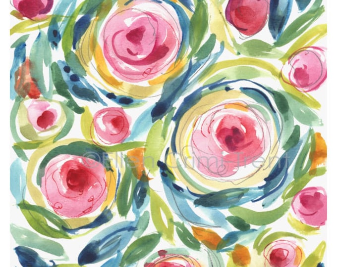 Wall Decor/watercolor Floral/watercolor Wall Art/floral Wall Decor ...