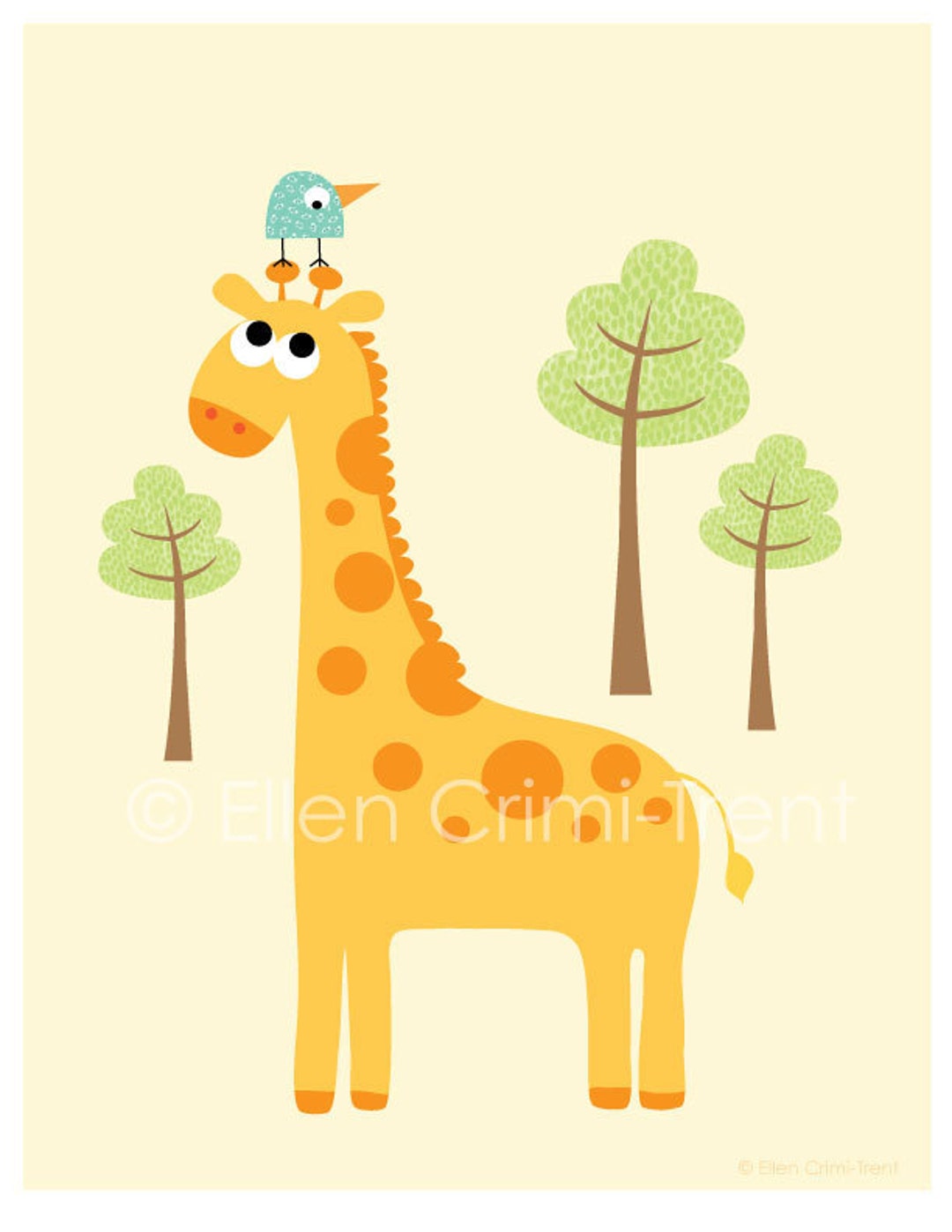Kids Wall Art-nursery Decor-giraffe - Etsy