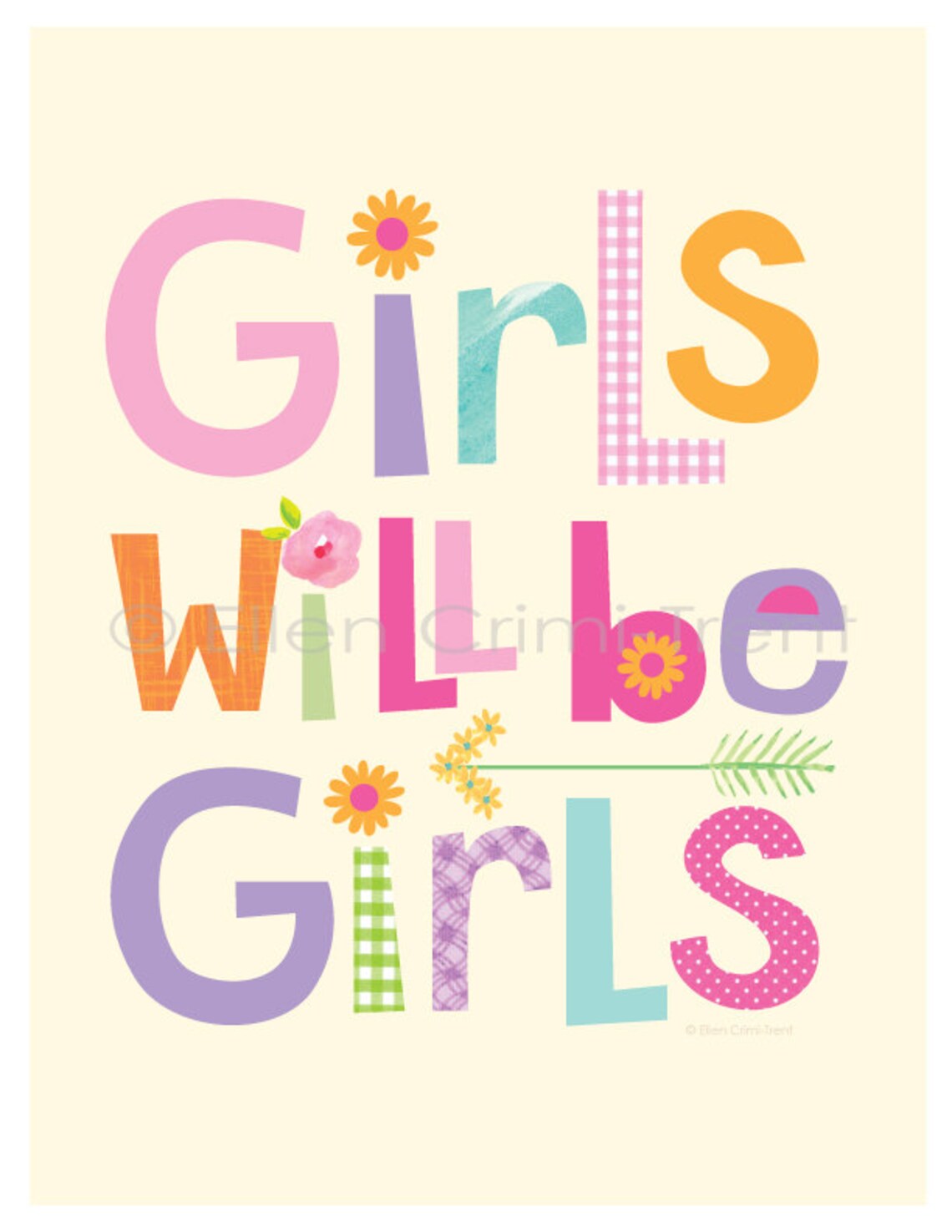 Girls Will Be Girls- Kids Wall Art- Nursery Decor|baby Girl| Girls ...