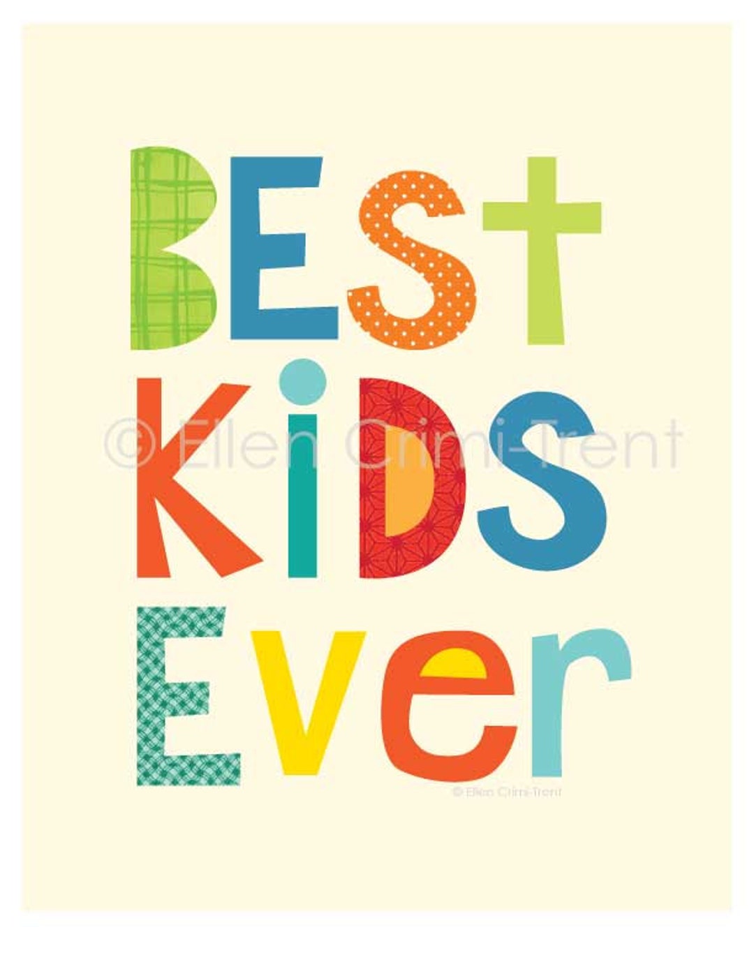 Kids Wall Art- Best Kids Ever- Nursery Decor/ Kids Wall Art/ Teacher ...
