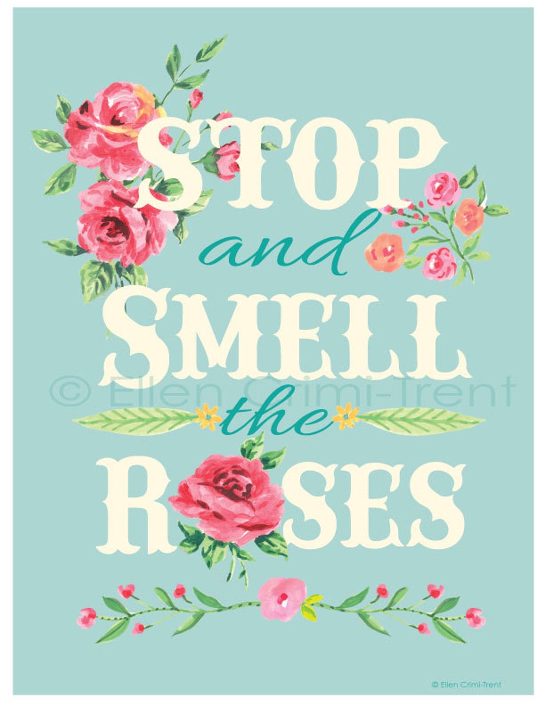 Stop and Smell the Roses- Vintage Nursery Wall Decor|baby Girl ...