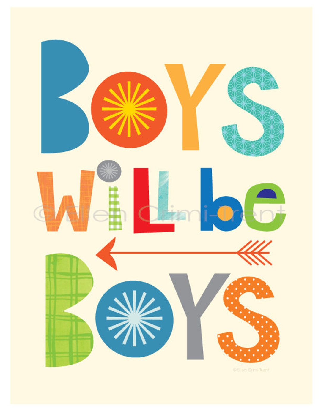 Boys Will Be Boys- Kids Wall Art- Boys Nursery Decor - Etsy