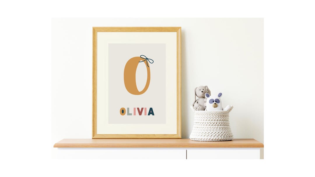 Custom Initial Print, Printable Name Sign, Personalized Name Print ...