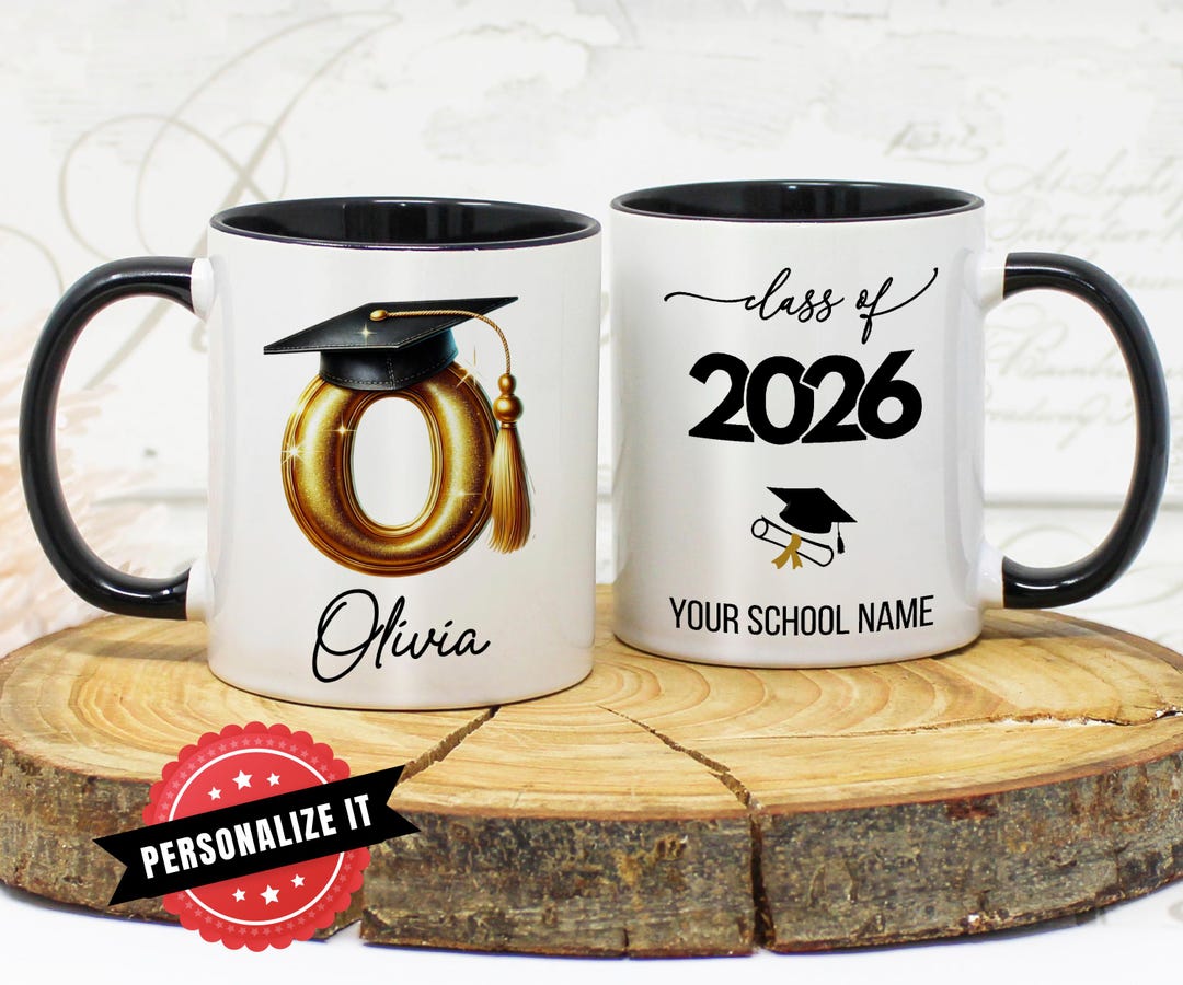 Personalized Graduation Mug 2026, Custom Name College Gift, High School ...