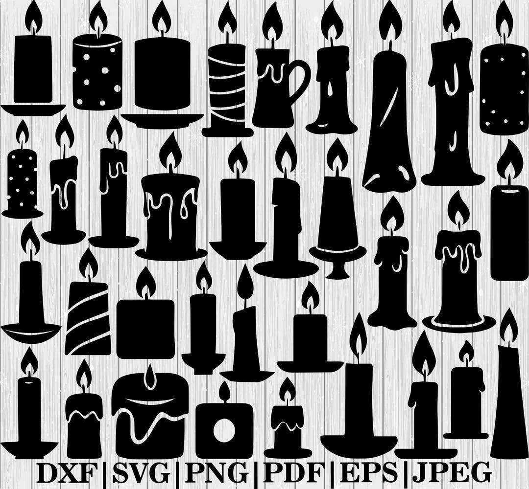 Candle Svg Bundle, Candle Png Bundle, Candle Clipart, Candle Cut Files ...