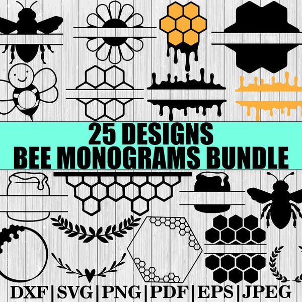 Bee Monogram - Etsy