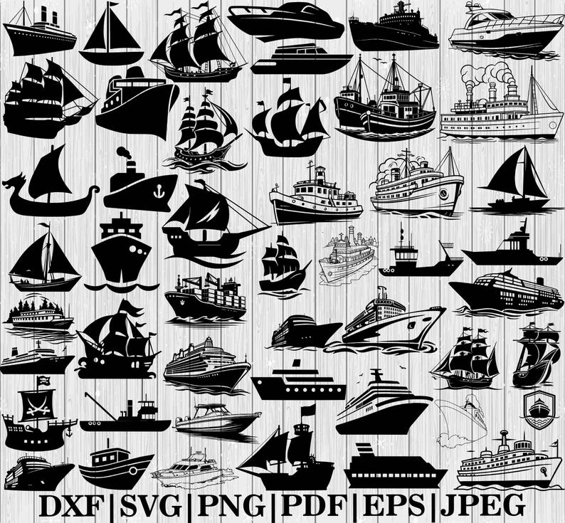 Boat SVG Bundle, Sail Boat Svg, Ship Svg, Boat Clipart, Boat Cut Files ...