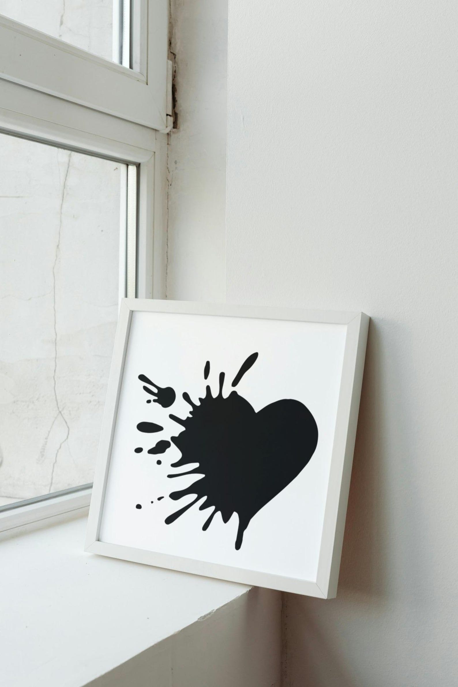 Heart Svg Bundle, Dripping Heart Svg Bundle, Black Dripping Heart Svg ...