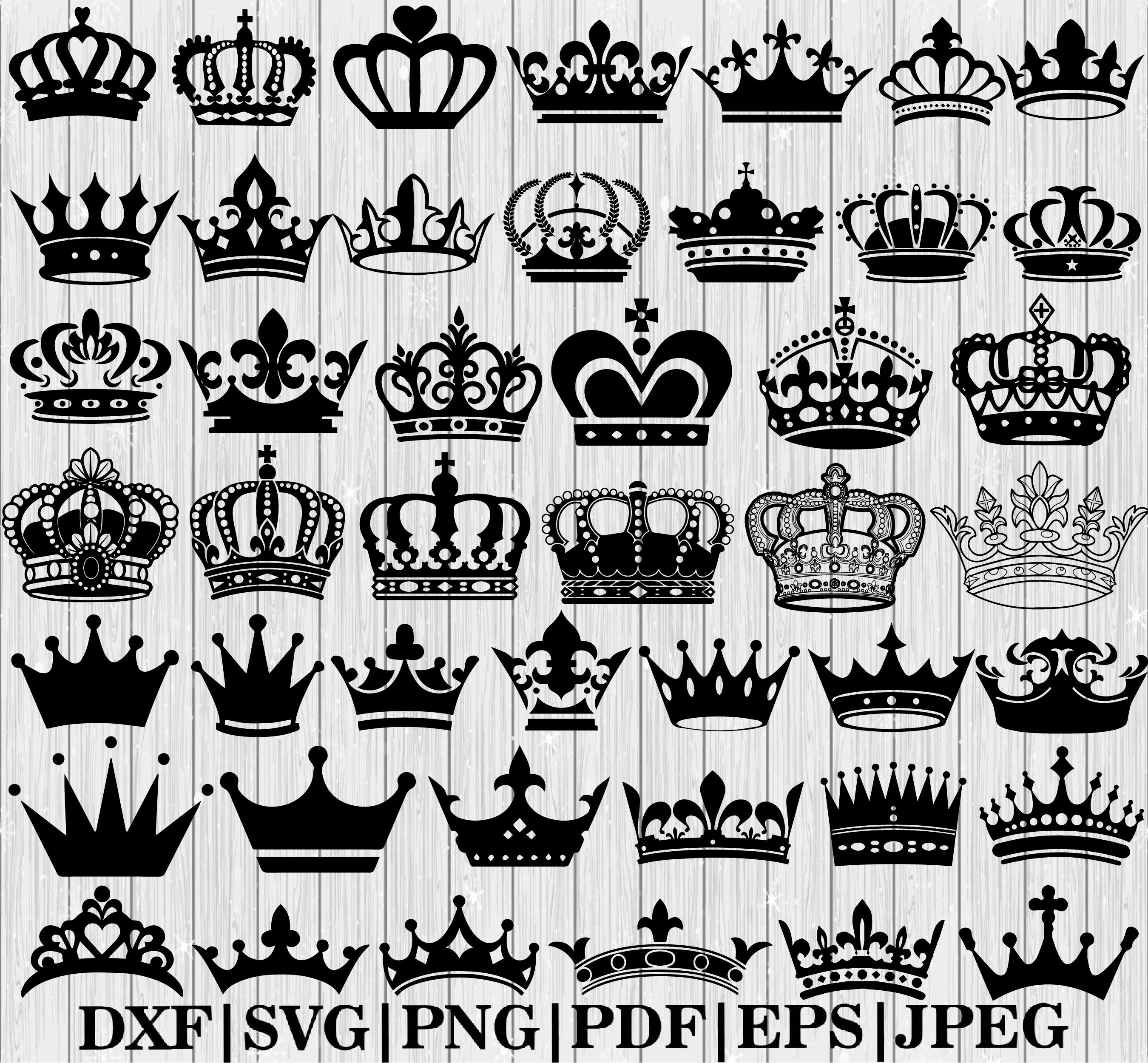 Crown Svg Bundle, Royal Crown Svg, King Crown Svg, Crown Clipart, Queen ...