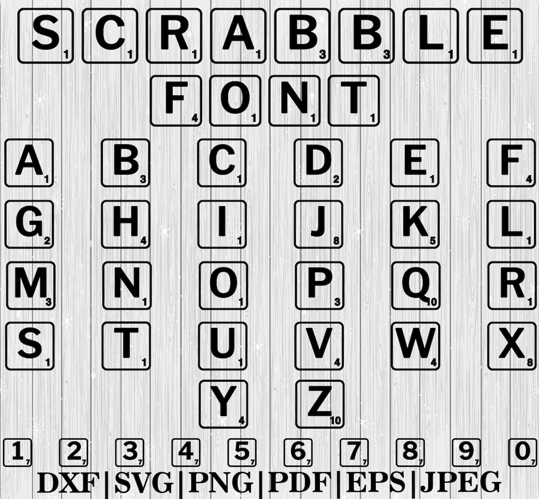Scrabble Tiles Font Svg Bundle, Scrabble Letters Svg, Scrabble Tiles ...