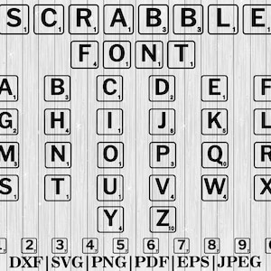 Scrabble Tiles Font Svg Bundle, Scrabble Letters Svg, Scrabble Tiles ...