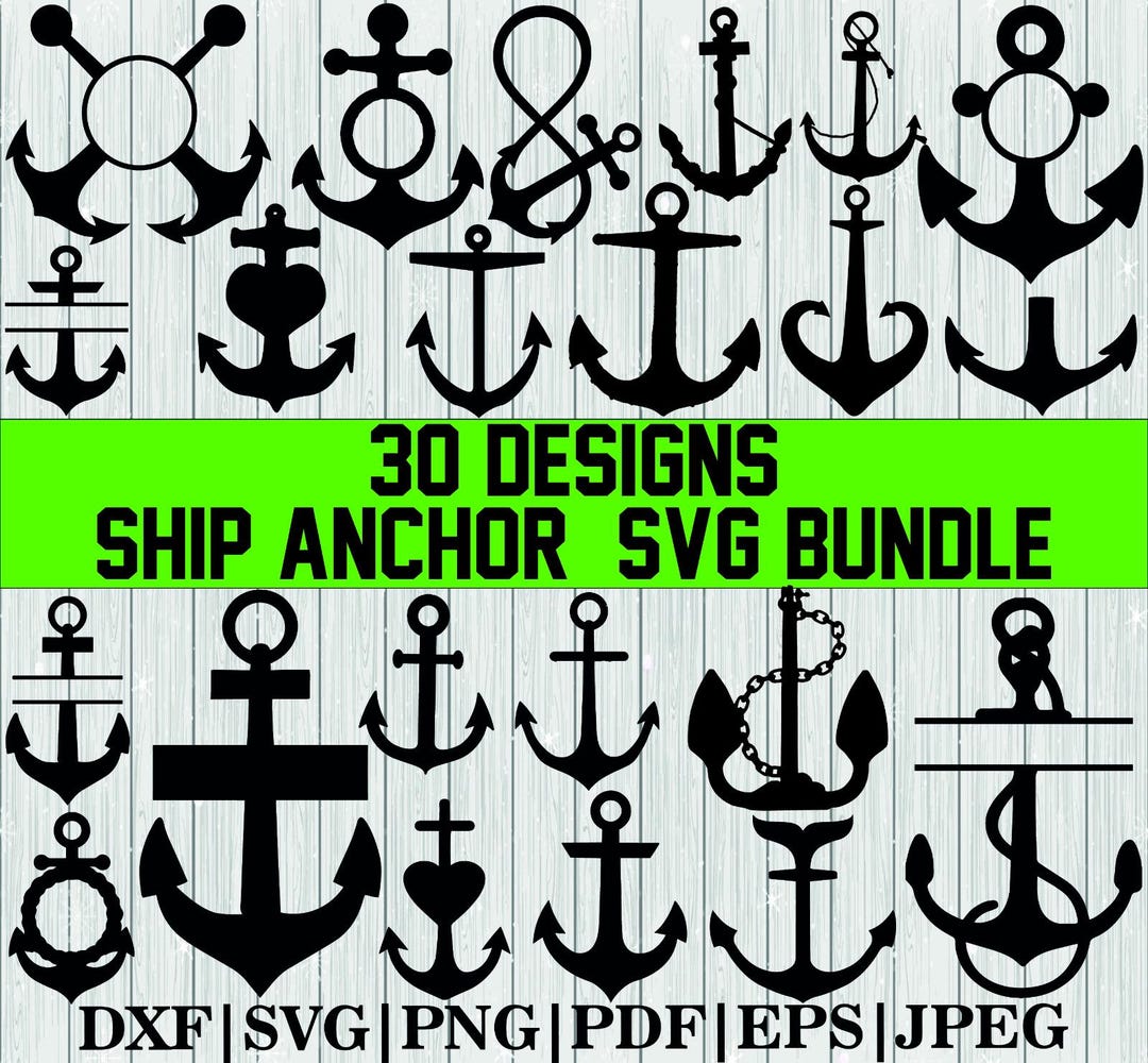 Anchor Svg Bundle, Anchor Monograms Svg, Anchor Clipart, Anchor ...