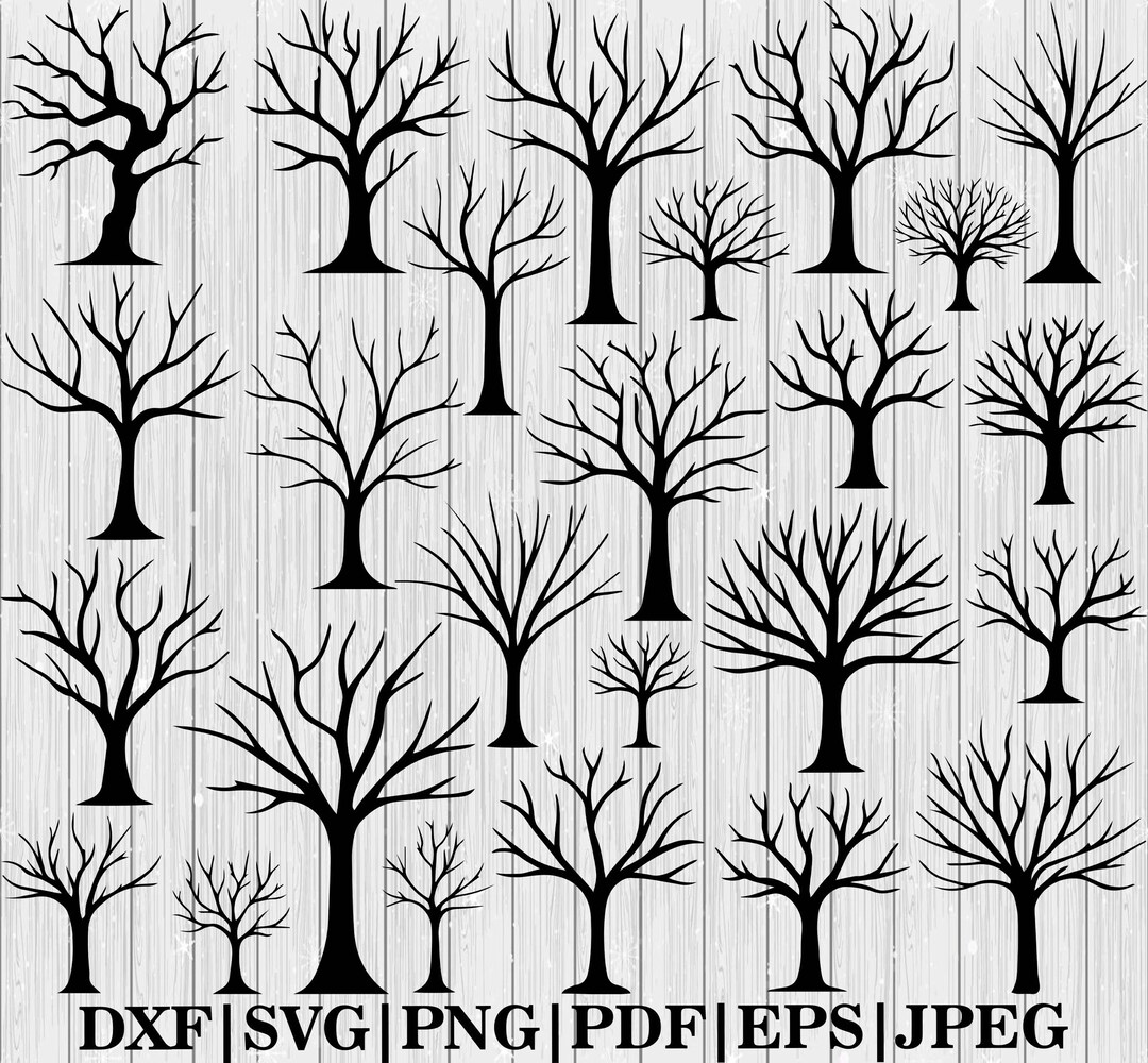 Bare Tree Svg Bundle, Bare Tree Png Bundle, Forest Tree Silhouette ...