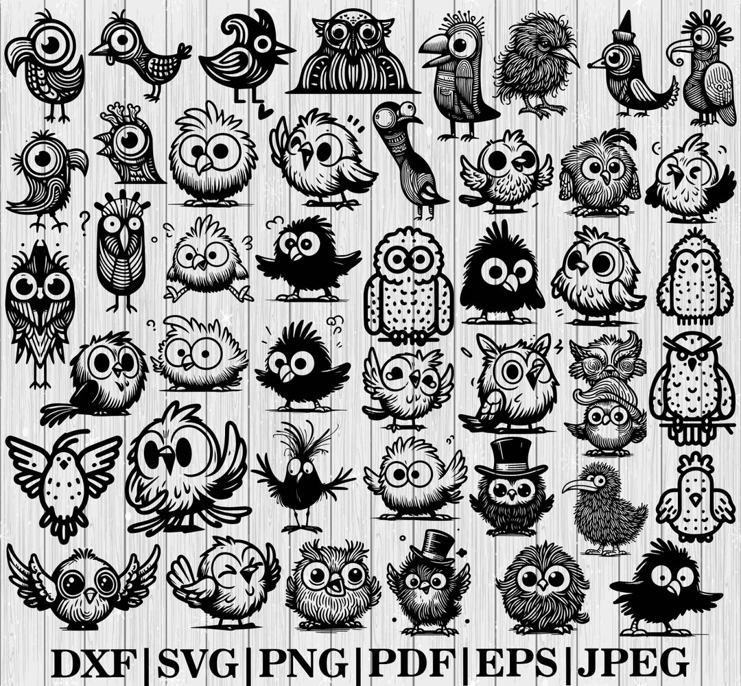 Bird Svg Bundle, Bird Svg, Bird Clipart, Bird Silhouette, Bird Cut ...