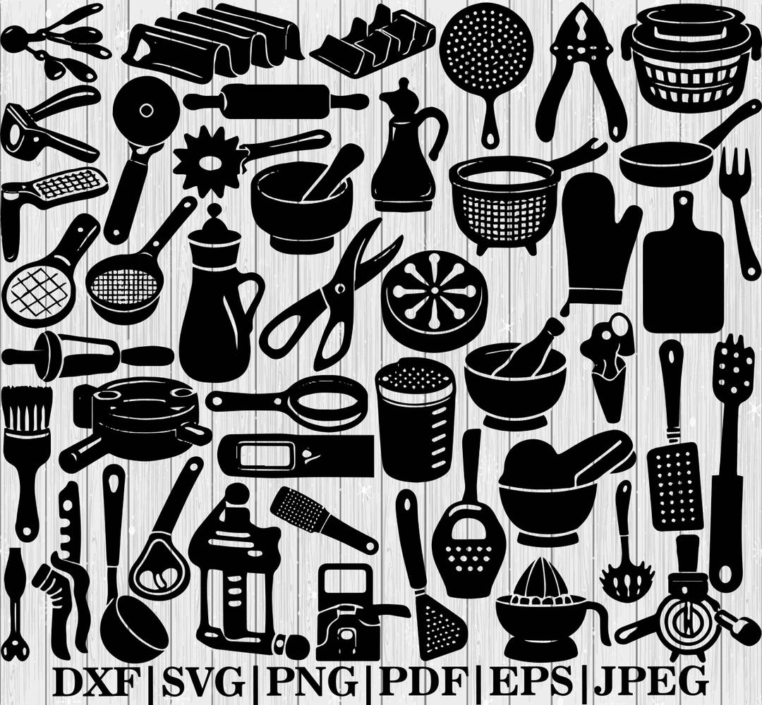 Kitchen Svg Bundle, Kitchen Png Bundle, Kitchen Clipart, Kitchen Cut ...