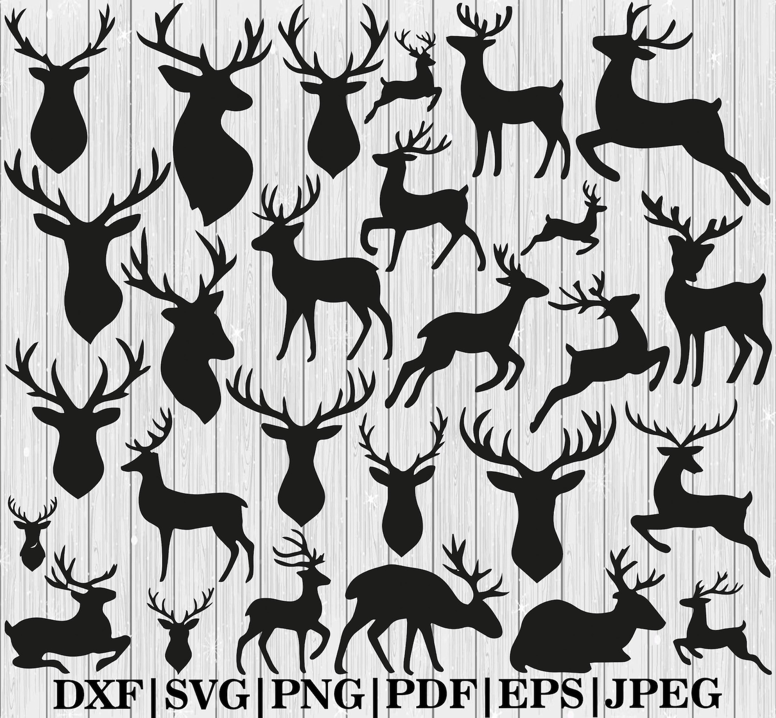 Christmas Reindeers Svg Bundle, Christmas Svg, Reindeer Clipart ...