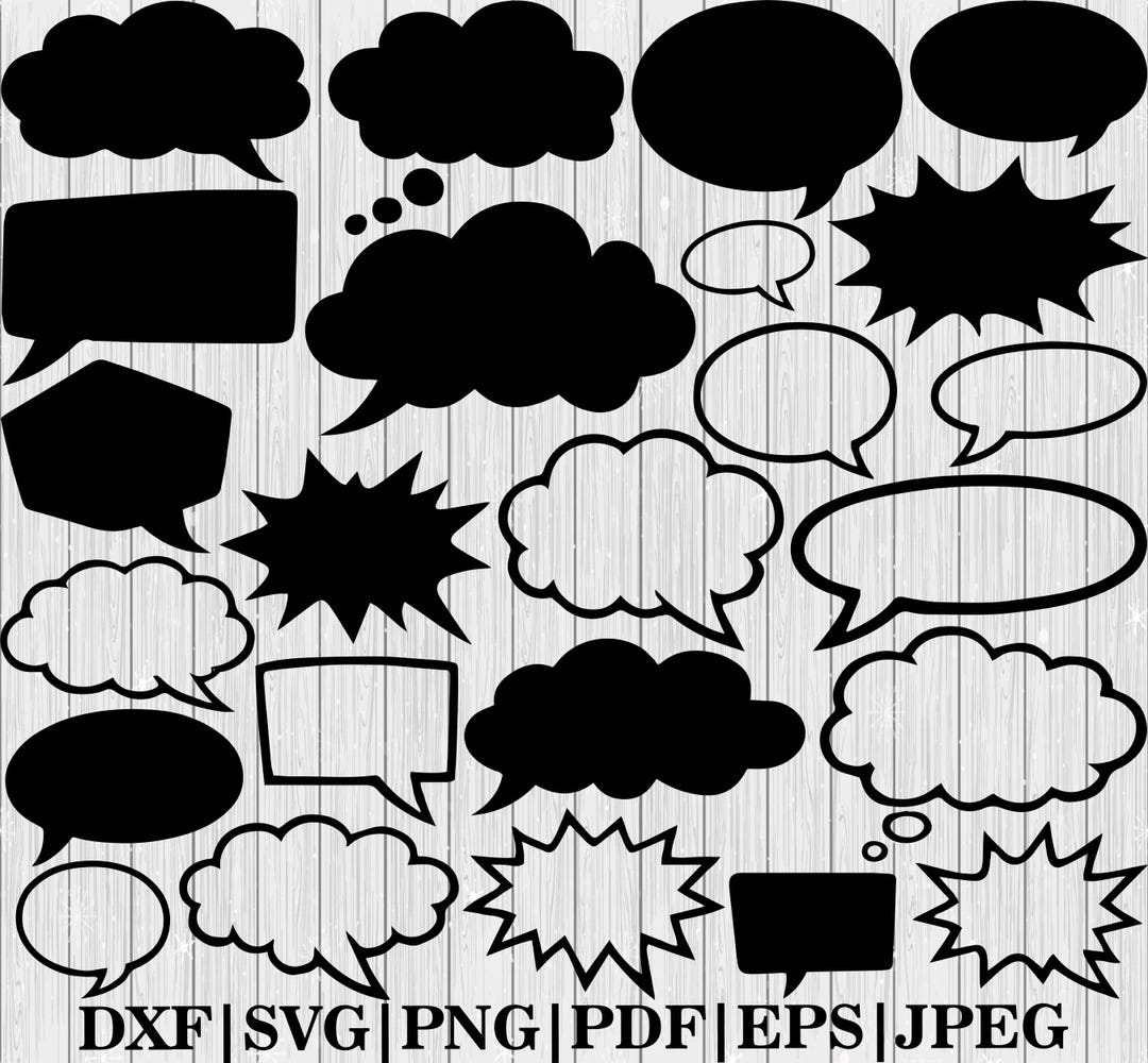 Speech Bubble Svg Bundle, Speech Bubble Clipart, Speech Bubble Png ...
