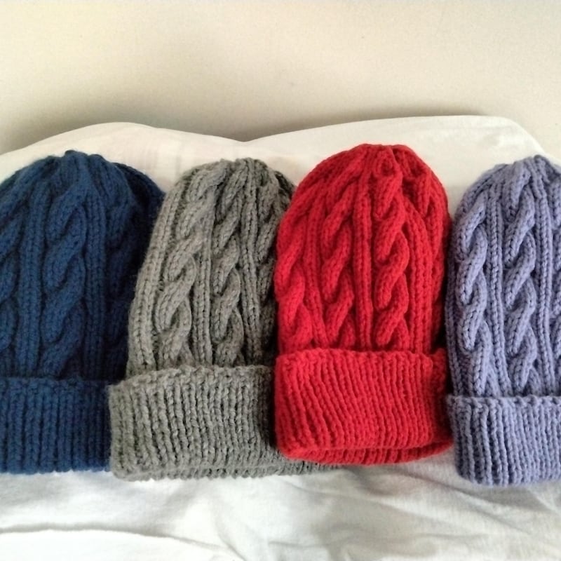 Knit Cable Hat - Etsy