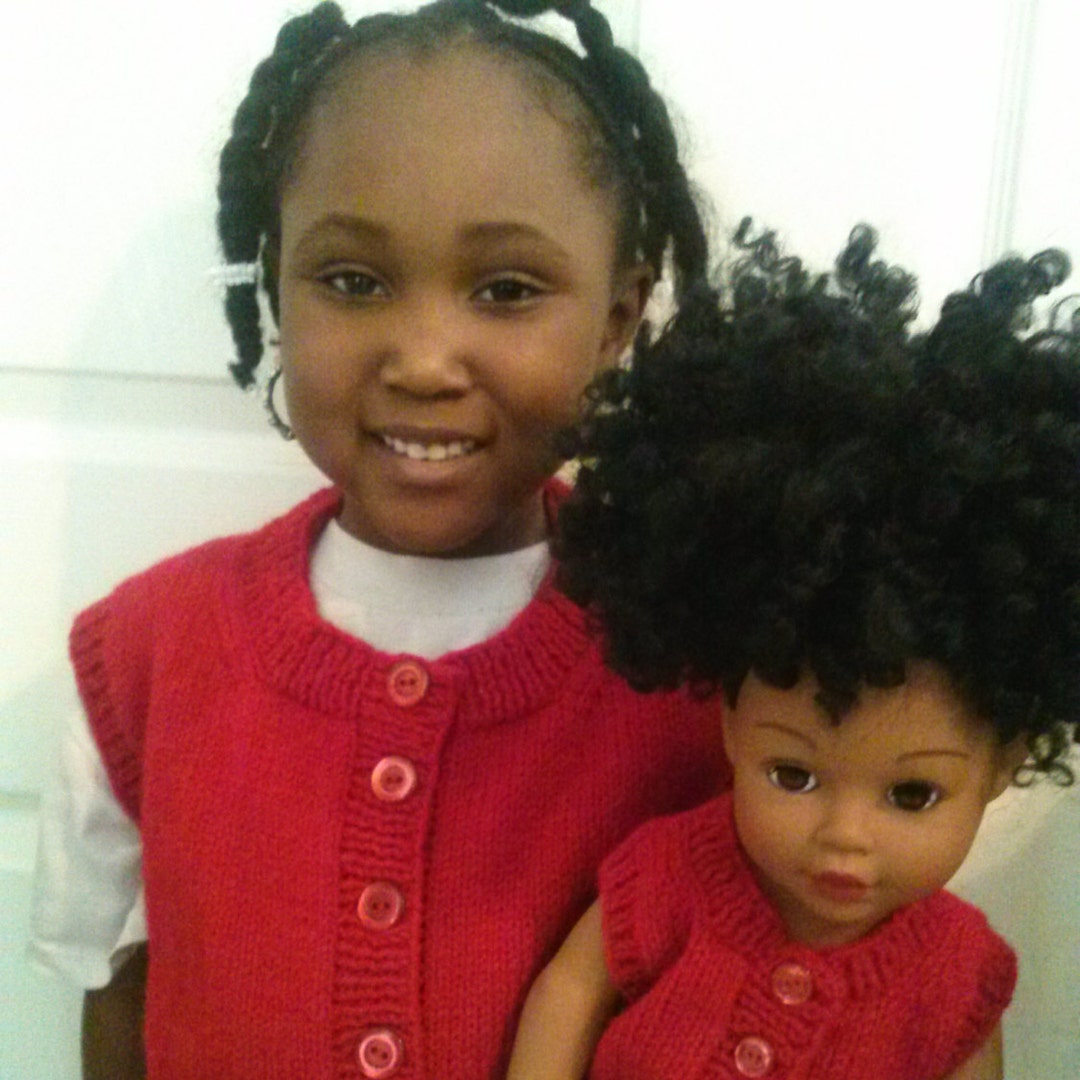 Hand Knit Girl - Doll Matching Vests, Size 6, 18" Doll, FREE S&H - Etsy