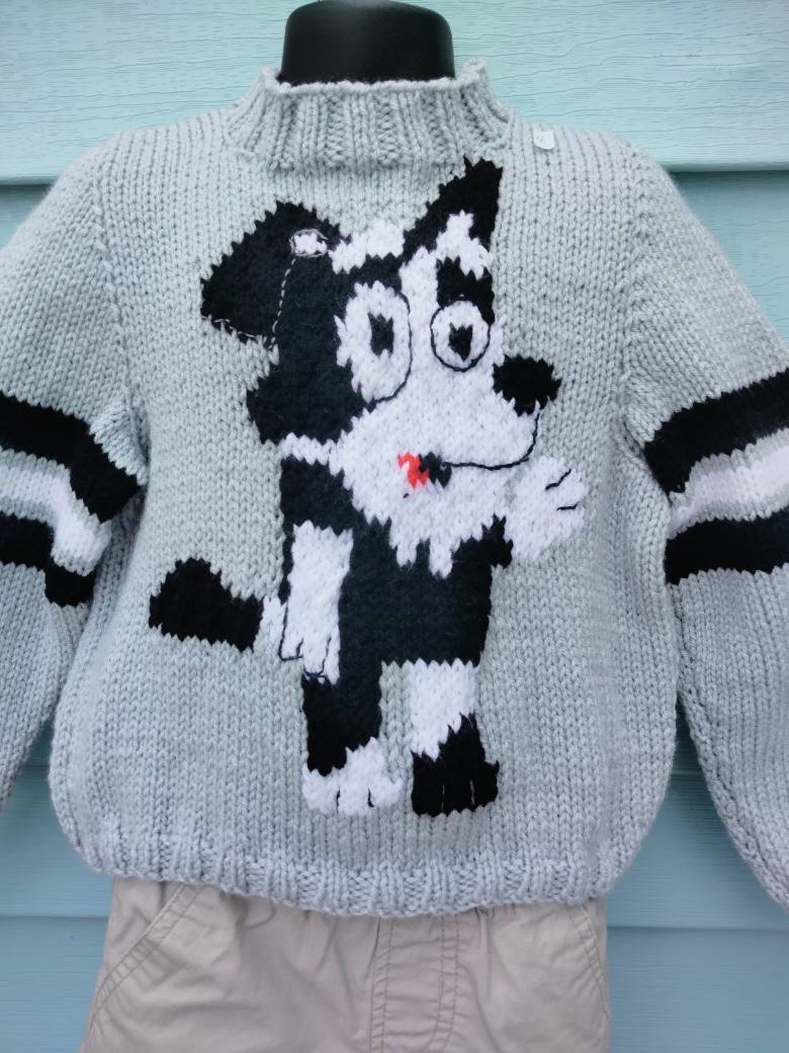 Hand Knit Bluey Character Bluey the Heeler Dog Sweater - Etsy