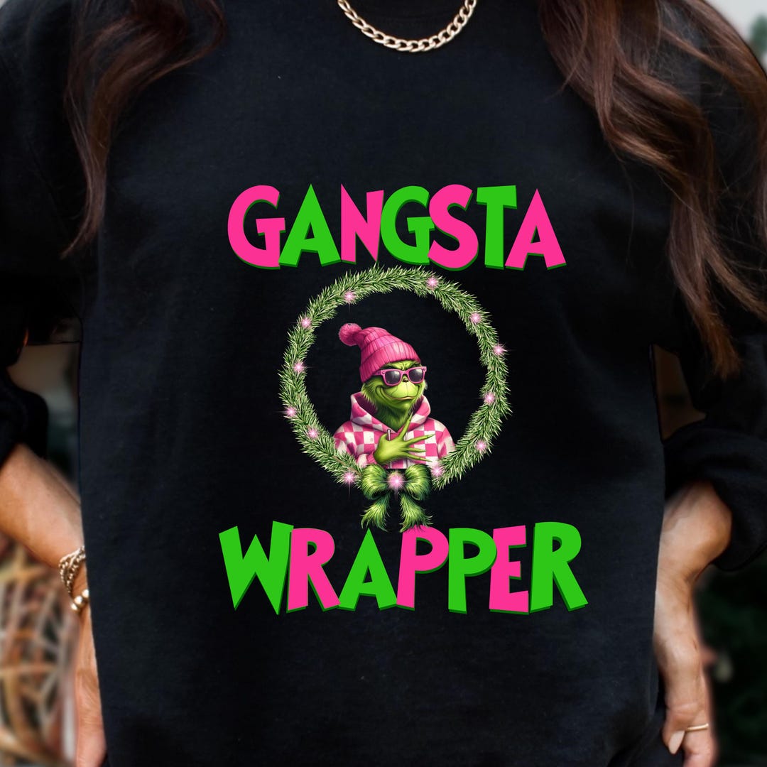 Gangsta Wrapper Grinch Pink PNG File (2 Pngs) - Etsy