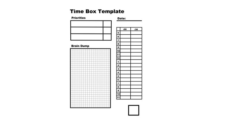 Time Box Template - Etsy