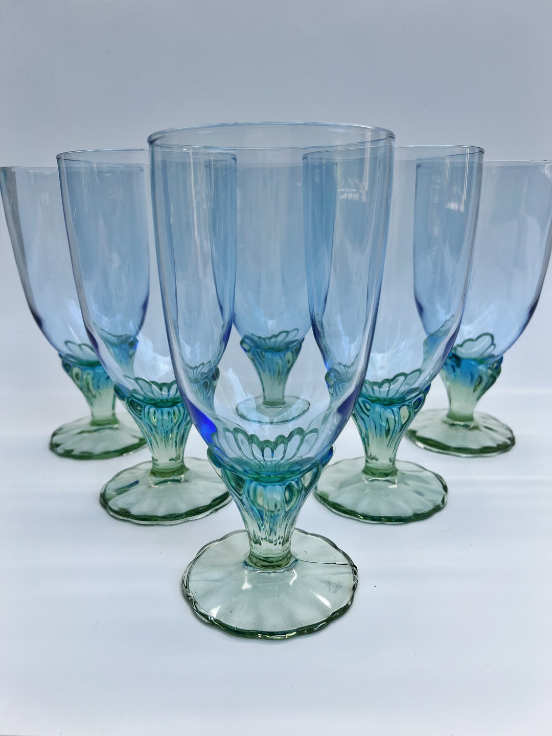 Set of Six Vintage Bahia Iced Tea Glasses by Bormioli Rocco, Italy set ...