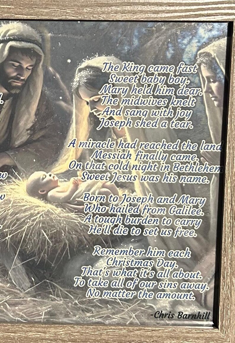 First Christmas Poem Printed on Aluminum Stock. Perfect Gift for ...