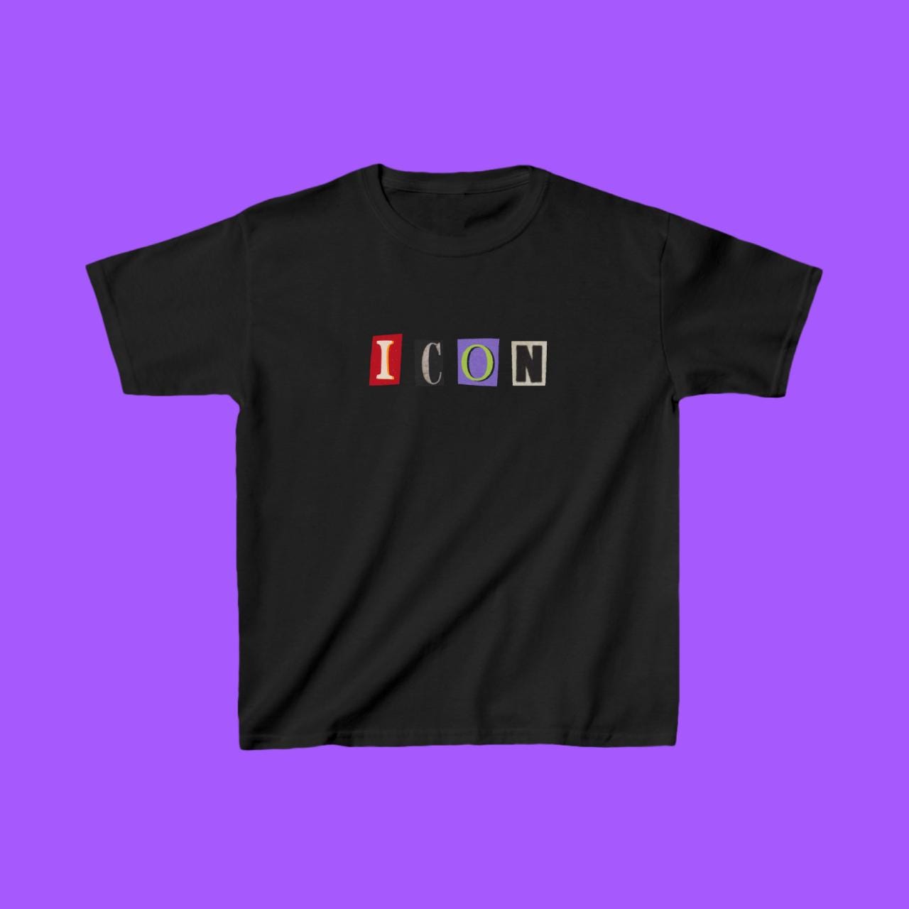 Icon Magazine Style Baby Tee | Y2K Baby Tee | 90s Baby Tee | Graphic ...