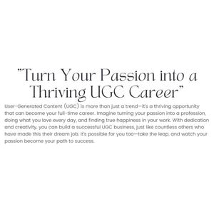 Custom UGC Portfolio, High-earning UGC Portfolio, Canva, Pro Ugc ...