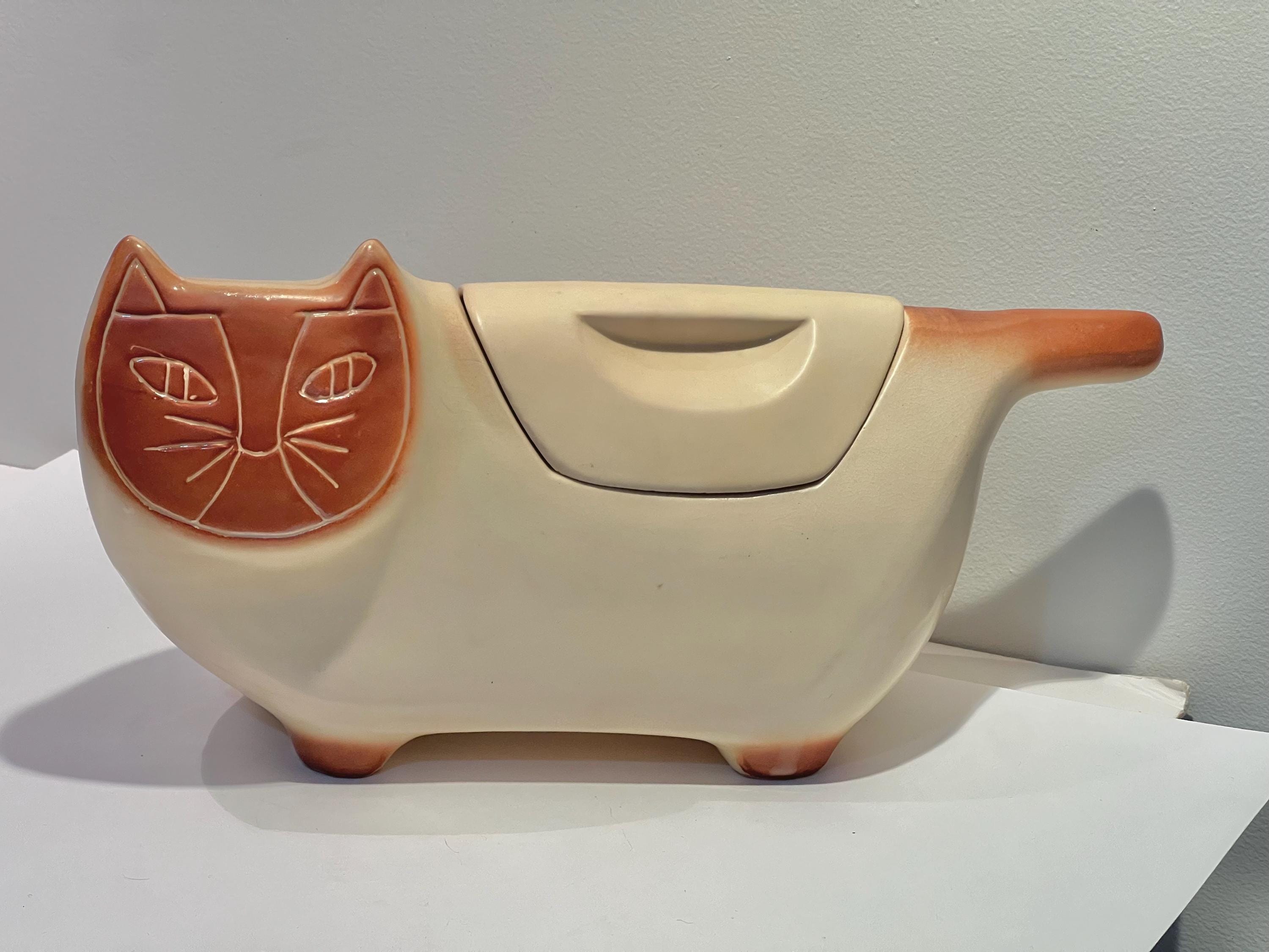 Vintage Rare Brush Stylized Siamese Cat Cookie Jar. Hard to Find. Brush ...