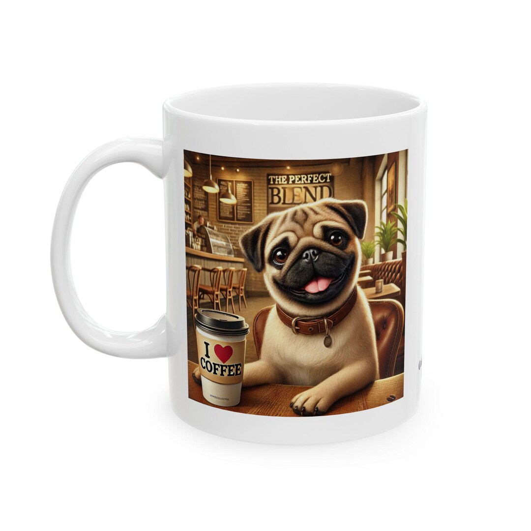 Pug Coffee Mug Cute Labrador Gift Dog Themed Mug for Coffee Enthusiasts ...
