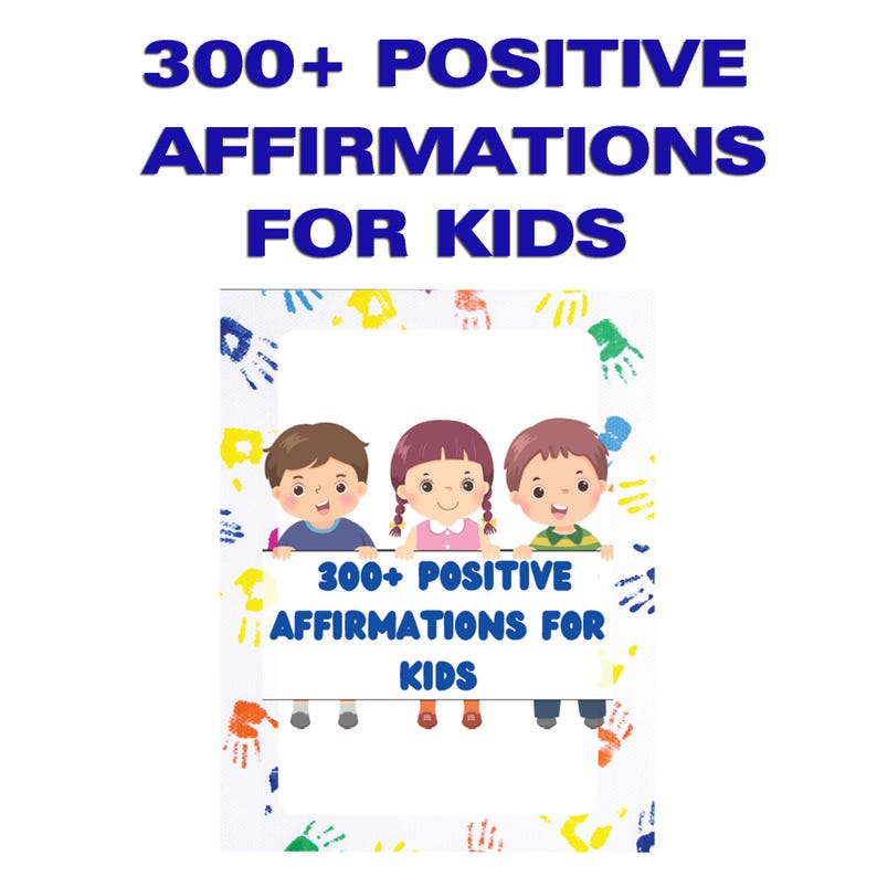 Worksheets 300 Positive Affirmations Printable Homeschool Teacher Kids ...