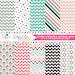 Hot Pink Lime Green and Orange Digital Paper Pack Commercial | Etsy